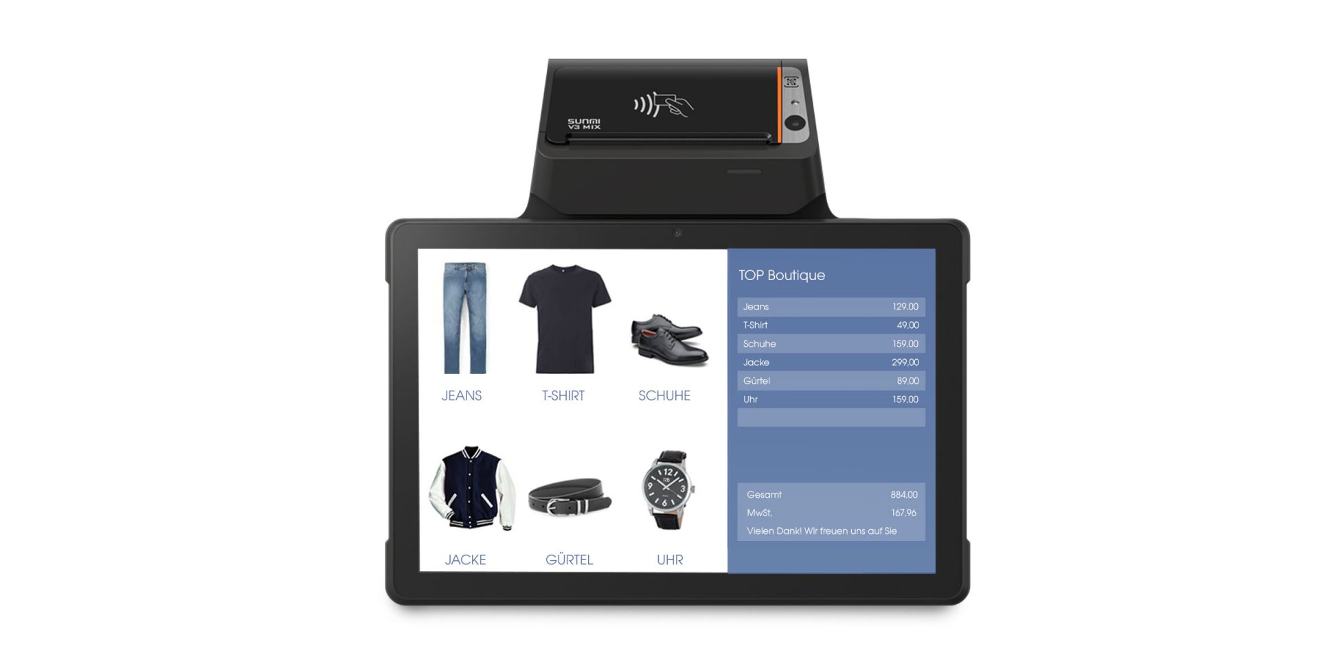 SUNMI V3 Mix | Mobile all-in-one terminal with scanner & printer